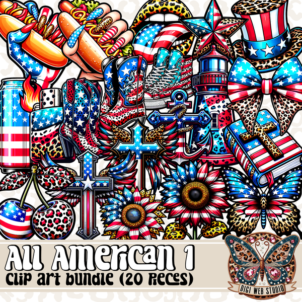 Design Elements - Clip Art Bundle - All American 1 – Digi Web Studio