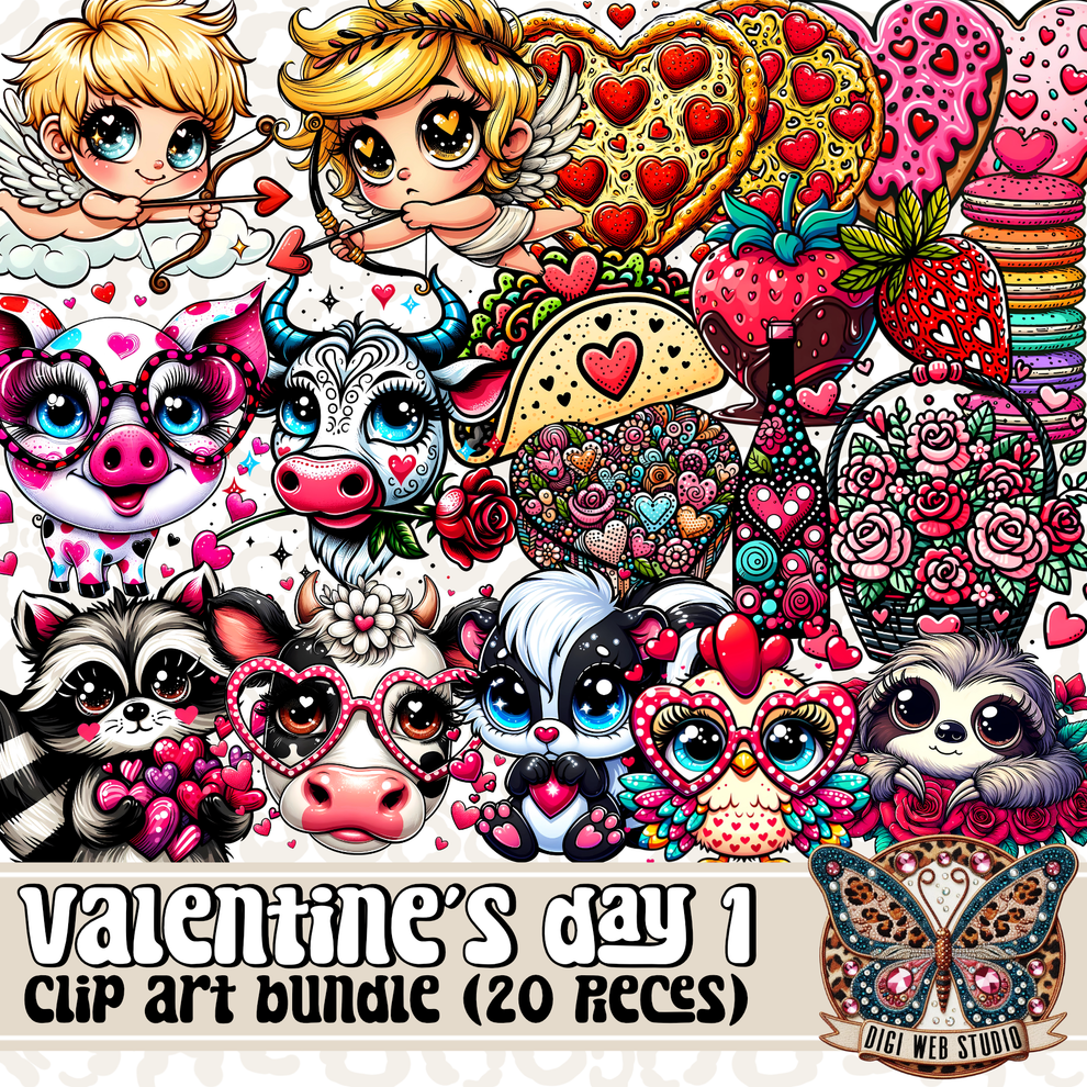 Design Elements - Clip Art Bundle - Valentine's Day 1 – Digi Web Studio