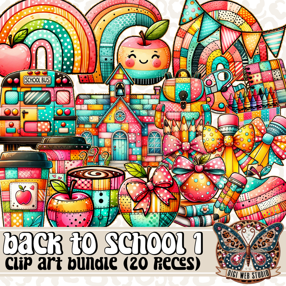 Design Elements - Clip Art Bundle - Back To School 1 – Digi Web Studio